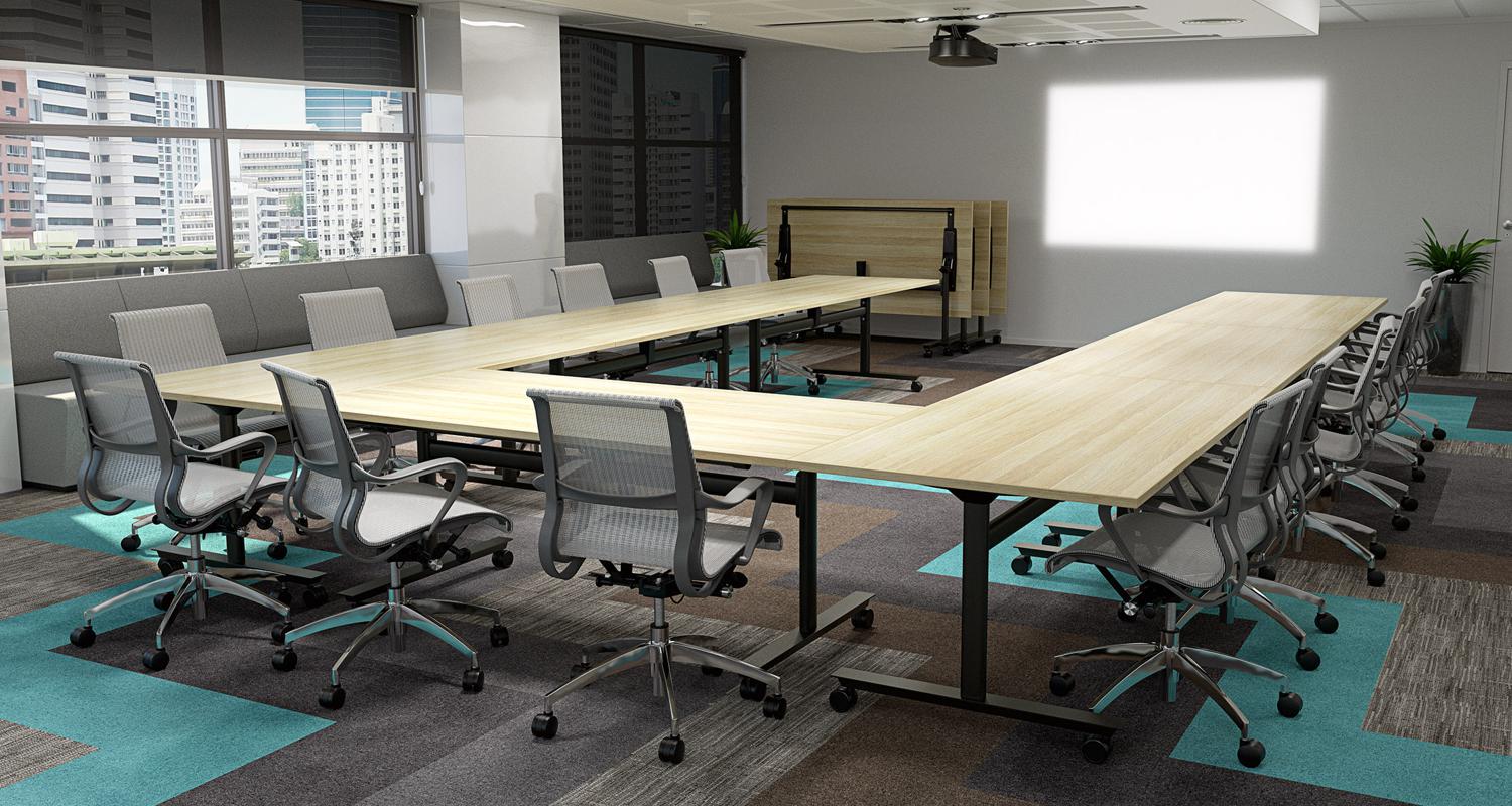 Agile Flip Tables 1200mm Deep | Giant Office Furniture